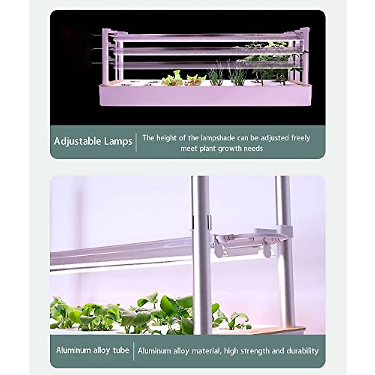 Personal Garden and Starter Kit, 120 Pods Indoor Gardening System with Growing Lights, Floor-Standing Hydroponics Growing System for Home Kitchen Balcony