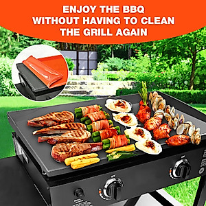 Blackstone Silicone Griddle Cover, Upgraded Full-Cover 28 Inch, Silicon Griddle Mat for Blackstone, Grill Buddy Mat, Provide Better Sealing to Protect your Griddle from Rain, Dirty, Debris and Dust