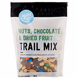 Amazon Brand - Happy Belly Nuts, Chocolate & Dried Fruit, Trail Mix, 1 Pound (Pack of 1)