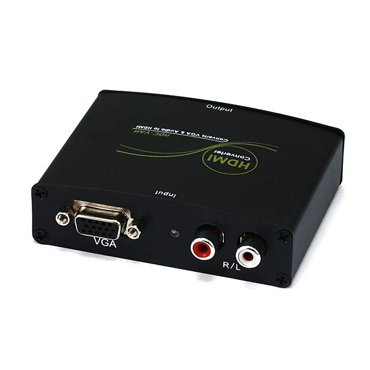 Monoprice 104629 VGA and R/L Stereo Audio to HDMI Converter with DC Adapter, Black