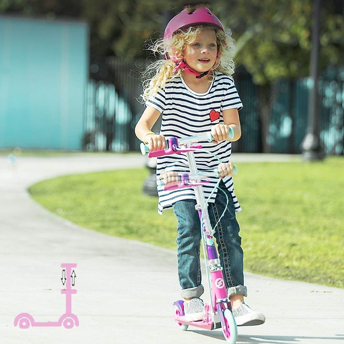 SZNWJ ygqtbc Kick Scooter for Adults, Teens | Foldable, Lightweight w/Wheel Bearings | Height-Adjustable, 220LB Max Load (Color : Blue)