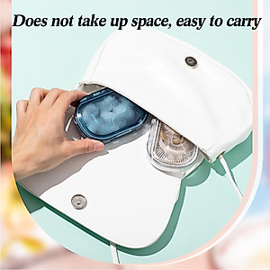 Kigley 4 Pcs Hair Tie Container Small Portable Travel Cotton Swab Holder Flosser Dispenser with Lid Plastic Box Beads Storage Containers for Small Items, 3.94 x 2.76 Inch (Pink, Blue, White, Gray)