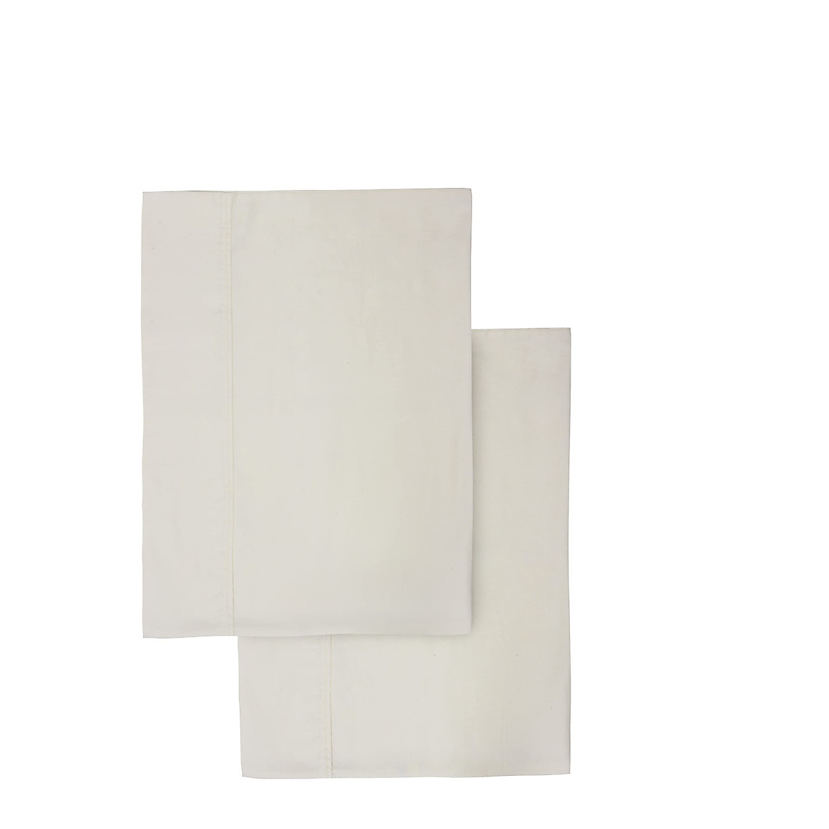 Organic Cotton Standard Size Pillowcases - Off-White, GOTS Certified, 400 Thread Count, 21"x30", Unbleached, Dye-Free All Natural 100% Cotton Pillow Cases (Off-White, Standard Size - Set of 2)