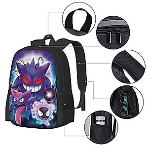 NoogYent Backpack, Anime Adjustable Shoulder Straps Laptop Backpack Simple Large Capacity Backpack Travel Bag, One Size (11629)