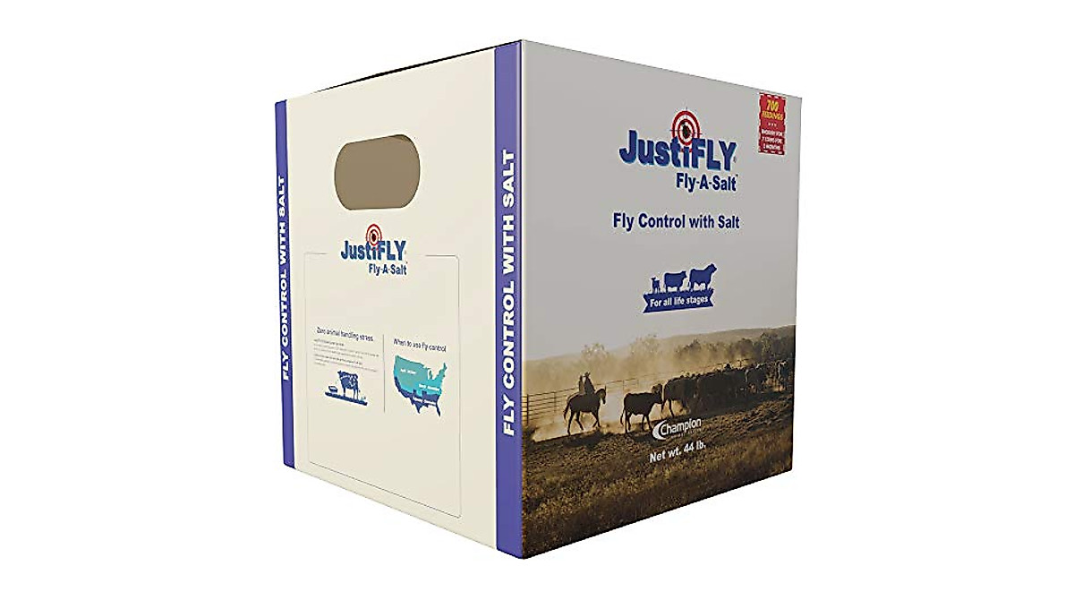 JustiFLY Cattle Fly Control Salt Block - 700 Feedings