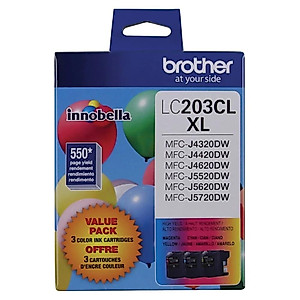 Brother LC-203 High Yield Ink Cartridge Set Colors Only (CMY)