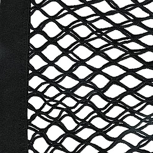 2PCS Small Cargo Net Pocket Storage Mesh Net Elastic Stretchable Automotive Cargo Nets Storage Pouch with 8 Mounting Screws and Hooks for Truck Car SUV RV Boats (17.7 x 9.8 Inches)