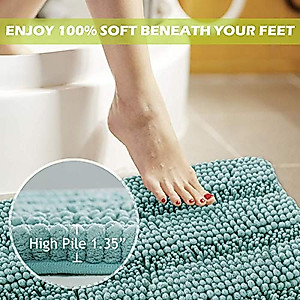 KGORGE Gradient Color Shower Curtain Bundles Bath Mat