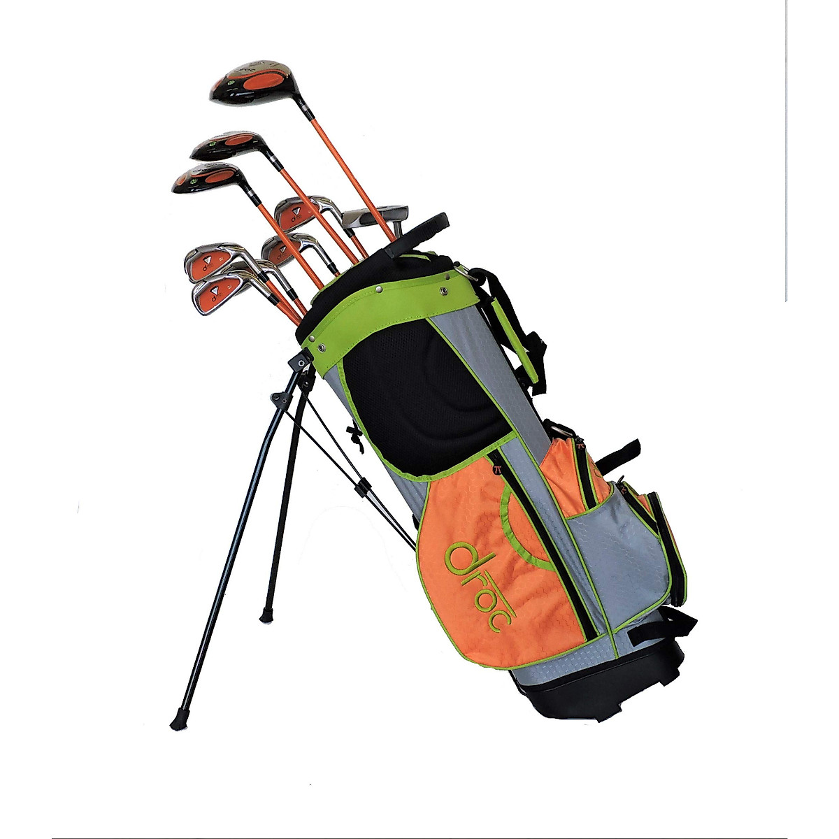 Droc - Dimond Series 9 Pieces Golf Club Set and Golf Bag Age 9-12 Boys Right Handed