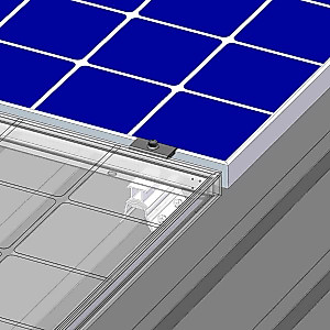 MageBracket RL Mid Clamp Mounting Kits for R-Panel Trapezoidal Metal Roof Solar Panel Module Mounting Racking Installation