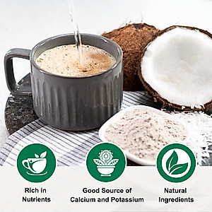 CAcafe Coconut Tea, Coconut Infused Green Tea, Creamy Drink Mix, Make Iced or Hot, Packed with Antioxidants, Natural Energy and Stress Relief 19.05oz