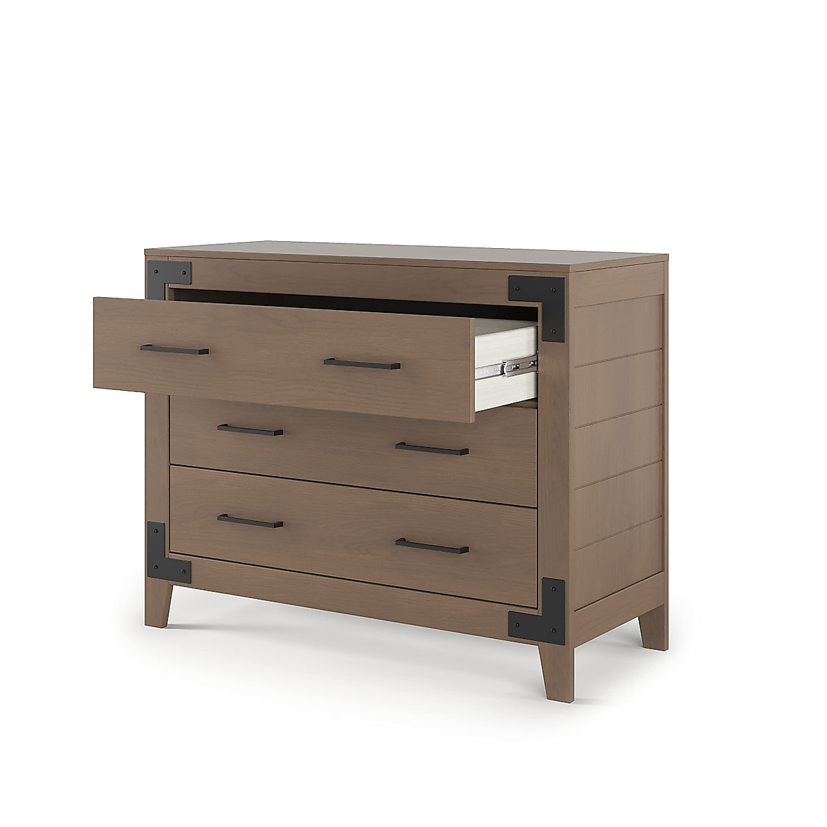 Child Craft Lucas 3 Drawer Dresser for Nursery or Bedroom, Plenty of Storage, Anti-Tip Kit Included to Prevent Tipping, Non-Toxic, Baby Safe Finish (Dusty Heather)