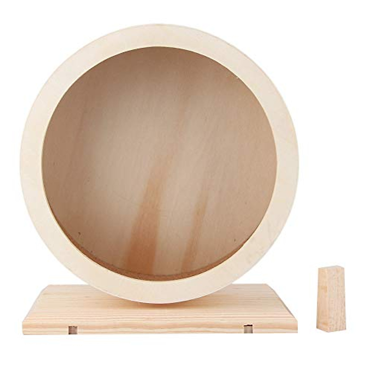 Hamster Running Wheel Silent Wooden Pet House Funny Wheel Running Rest Small Animal Exercise Wheels (M)
