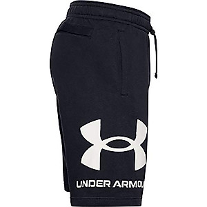 Under Armour Mens Rival Fleece Big Logo Shorts , Black (001)/Onyx White , Small