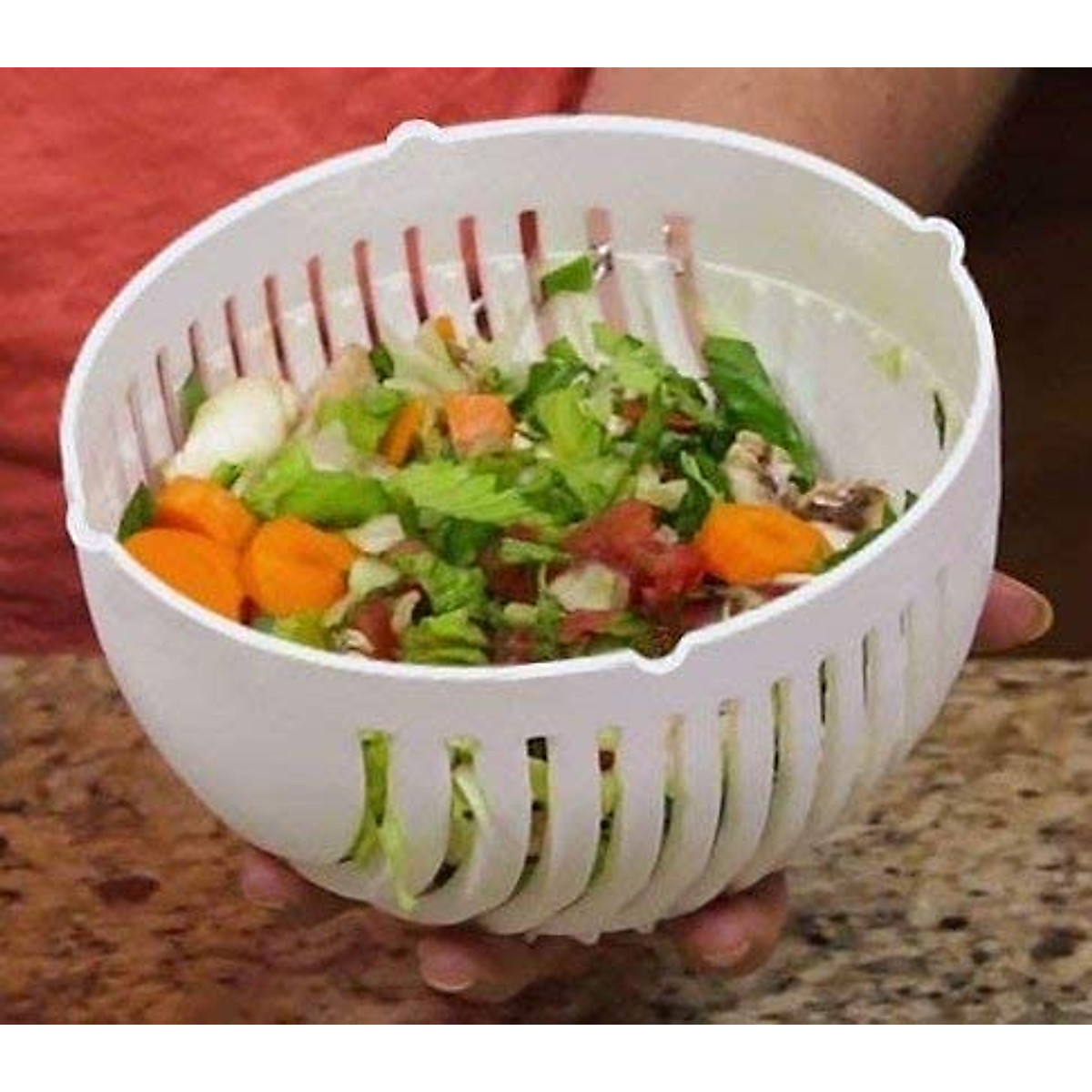 Vegetable Chopper, Chop Fresh Vegetables and Fruits in Seconds BPA Free Salad Shooter, Cutter for Lettuce or Salad -