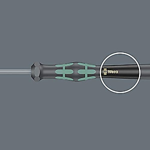 Wera 05118020001 2050 PH Screwdriver for Phillips Screws for Electronic Applications, PH 00 x 60 mm, Black