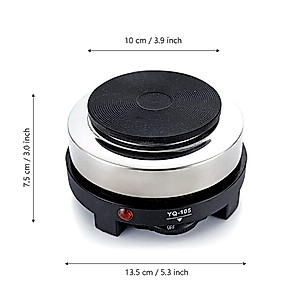 Portable 500W Electric Mini Stove, multifunctional Home Heater, Round Hot Plate, for Ceramic Glass Kettle Single Cooktop, Kitchen Appliance Milk Water Coffee Heating