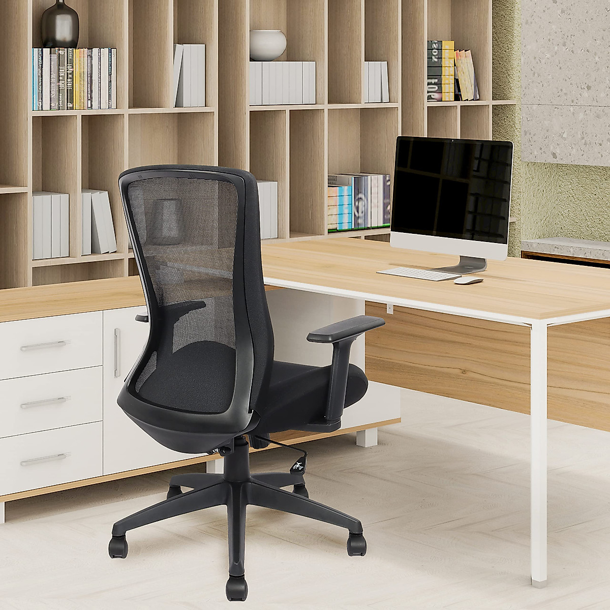 Big and Tall Office Chair for Heavy People 400lb, Ergonomic Desk Chair Mesh Computer Chair with Lumbar Support, Adjustable Height and Armrests