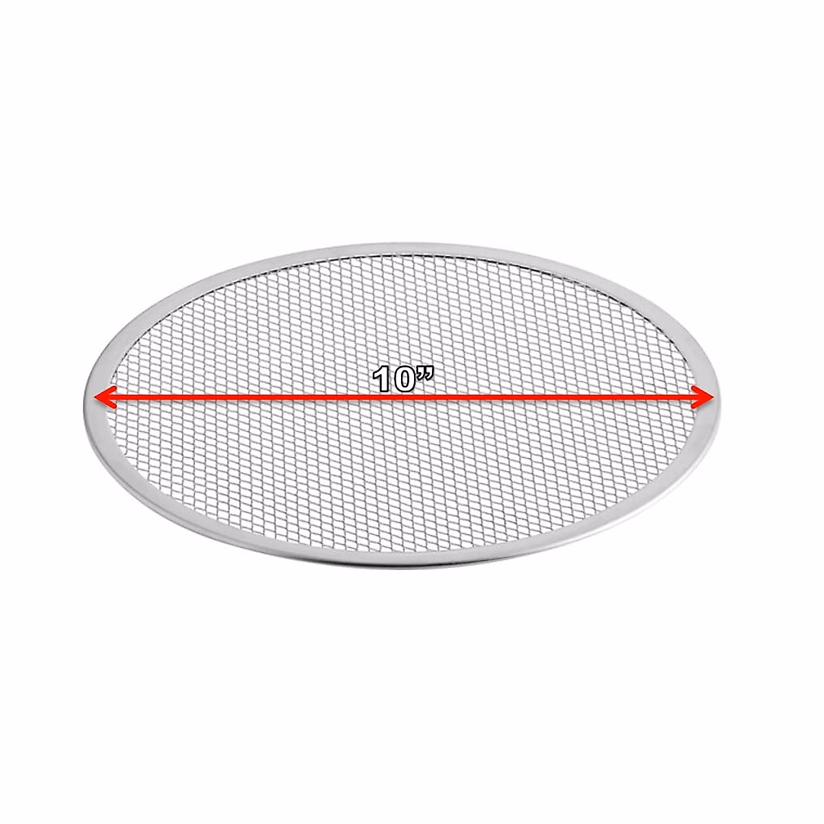Bits N Things Pizza Screen 10 inch Seamless Round, 2 Pack Aluminum Mesh Pizza Screen, Baking Tray for Home Kitchen Restaurant