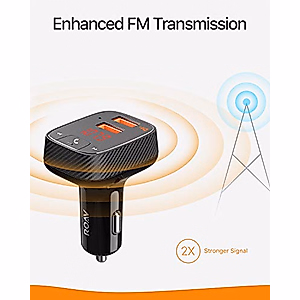 Anker Roav SmartCharge F2 Bluetooth FM Transmitter, Wireless Audio Adapter and Receiver, Car Charger with Bluetooth, Car Locator, App Support, 2 USB Ports, PowerIQ