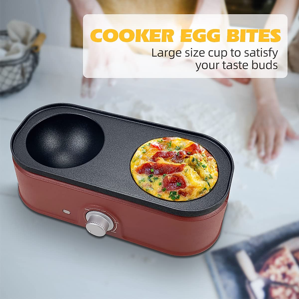 Aoruru Electric Egg Bites Poacher Maker Cupcake Maker