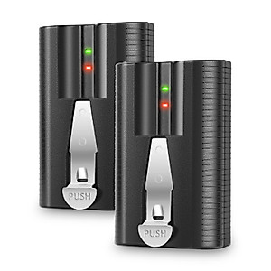 Replacement for Ring Battery Compatible with Ring-Doorbell-Camera 2/3/4/3plus, Stick Up Cam Battery (2nd and 3rd Gen), Spotlight Cam and Peephole Cam, 2Pack Rechargeable 3.65V 6040mAh Battery
