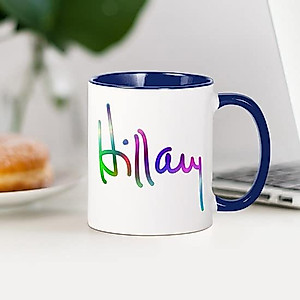 CafePress Hillary Rainbow Signature Mug Ceramic Coffee Mug, Tea Cup 11 oz