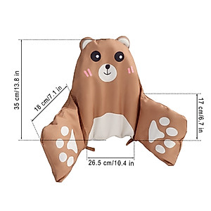 High Chair Cushion, for IKEA High Chair Cushion, Cushion High Chair, for IKEA Highchair Cushion for IKEA Antilop Highchair, Built-in Inflatable Cushion, Baby Sitting More Comfortable (Brown Bear)