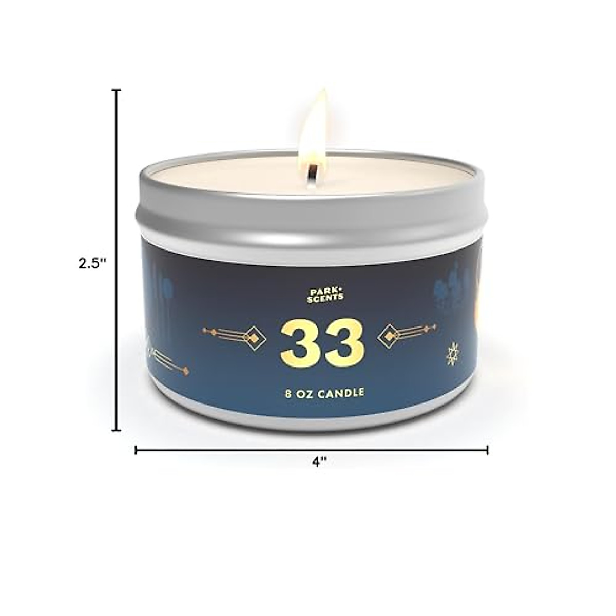 Park Scents 33 Candle - Luxury Scented Candle - Inspired by Club 33 at Disneyland - Handmade in The USA - Soy Blend | 8 oz tin