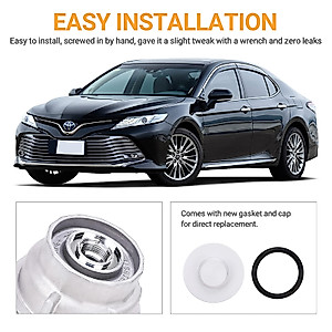 15620-31060 Oil Filter Housing Cap Assembly for Toyota Tundra Rav4 4Runner Camry Highlander Tacoma Avalon Sienna Venza Lexus RX350 Oil Filter Housing with Oil Plug Replace 1562031060 15643-31050
