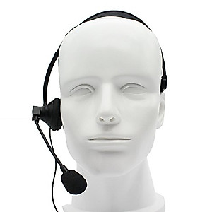 Over-Head Earpiece/Headset with Boom Mic &VOX for Midland/Alan GMRS/FRS GXT250 GXT1000VP4 LXT500VP3 LXT380 LXT118 2 Two Way Radios 2-pin Jack