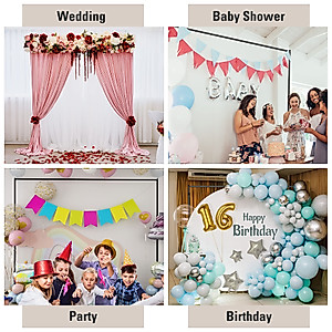 Lonseng Backdrop Stand Heavy Duty, Pipe and Drape Backdrop Stand Kit, 10ft x 10ft Wedding Backdrop Stand, Adjustable Backdrop Stand, Background Backdrop Stand for Wedding Party Events Photo Booth