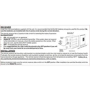 SkyTech 1001-A Receiver Box for 1001 Series Fireplace Remote Controls