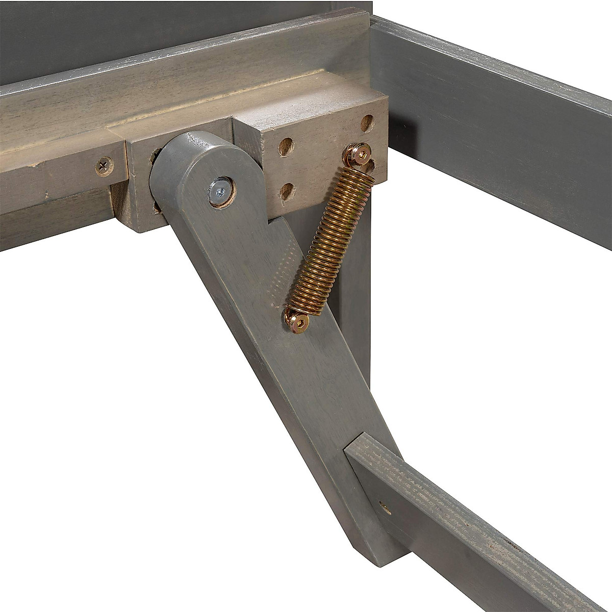 Harper & Bright Designs Full Size Platform Bed with Adjustable Trundle, Wooden Full Bed Frame with Headboard, No Box Spring Needed (Gray)