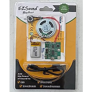 EZSound Multiplay Push Button Recordable Sound Chip | Plays Multiple Recordings | Recordable Sound Module | Recordable Button | Voice Recorder for Cards | Create Recordable Card