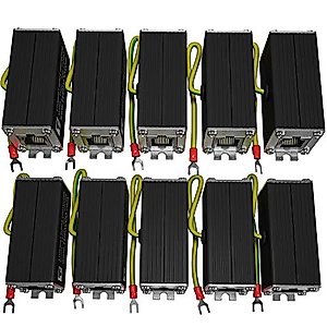 Ethernet Surge Protector (10 Pack) Gigabit PoE++ 154W/3.2A -Mounting Flange (Gas Discharge Tube) Metal Shielded RJ45 Lightning Suppressor LAN Network CAT5/CAT6 Thunder Arrestor 1000 Mbps Tupavco TP302