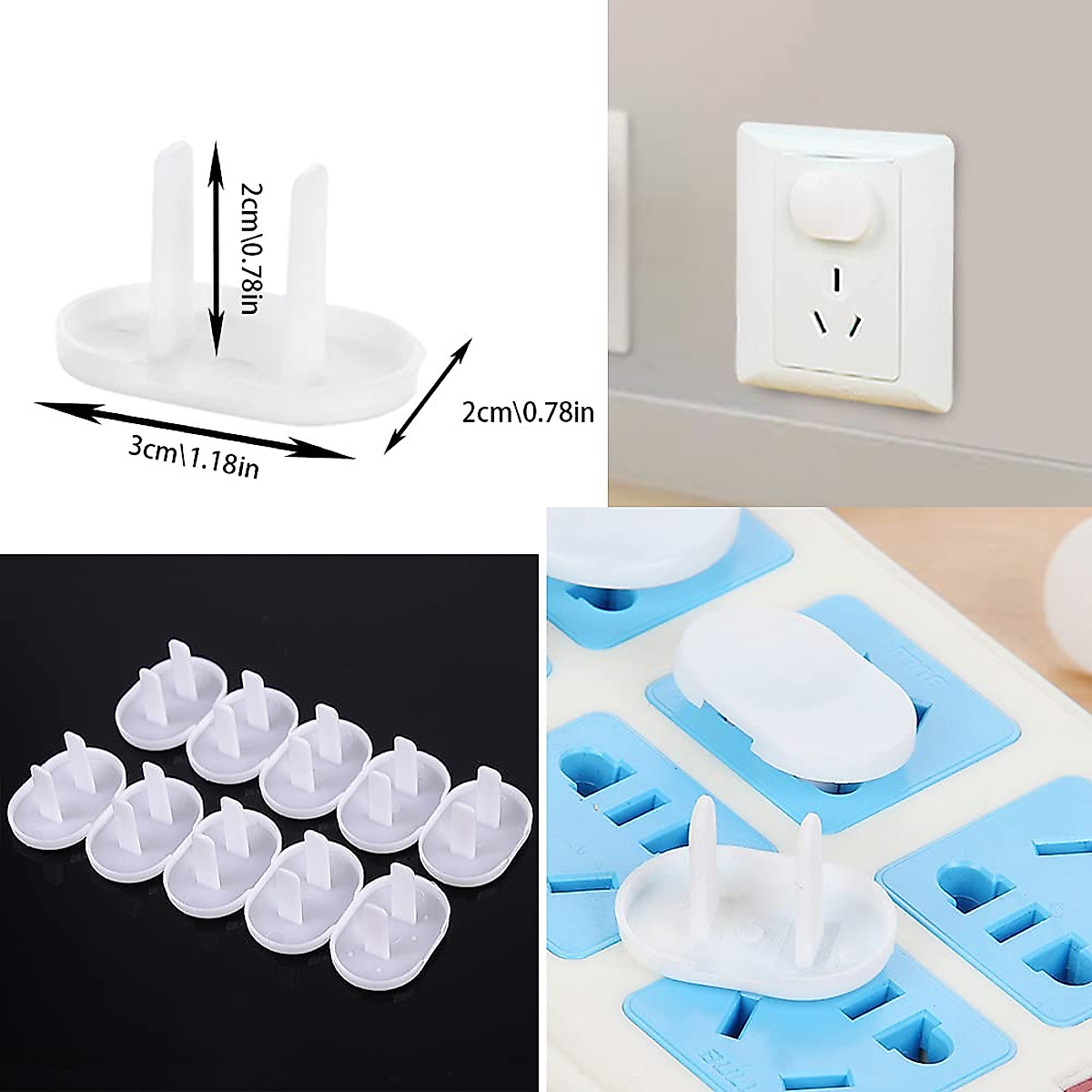 22 pcs Child Safety Lock and Corner Protector Outlet Cover, 8 pcs Strap Locks Baby Proofing Cabinet Locks for Fridge Drawers Dishwasher, 4 pcs Table Corner Guards and 10 pcs Electric Plug Protector