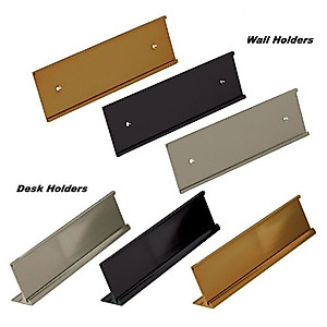 Lasercrafting Personalized Office Name Plate With Optional Wall or Desk Holder - 2x8 - CUSTOMIZE. Choose from a variety of colors and fonts to match your style. Great gift idea.