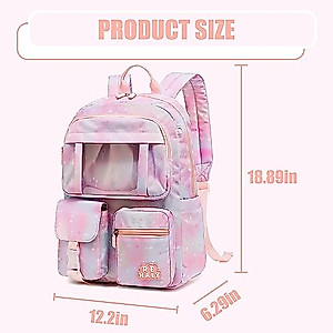 REHALY Kids Backpacks for Girls,Cute School Backpacks for Kids Elementary School Primary School, Tie Dye School Bag for Girls Kid Students for Back to School Supplies Birthday Gifts