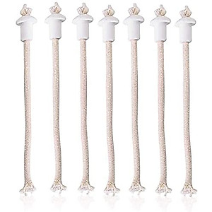 7 Pcs Oil Lamp Wick - Delaman Alcohol Lamp Wick Replacement Vintage Kerosene Lamp Wick Ceramic Lamp Accessories Oil Candle Lamp for Ceramic Heat,Experimentation and Lighting 7.2in