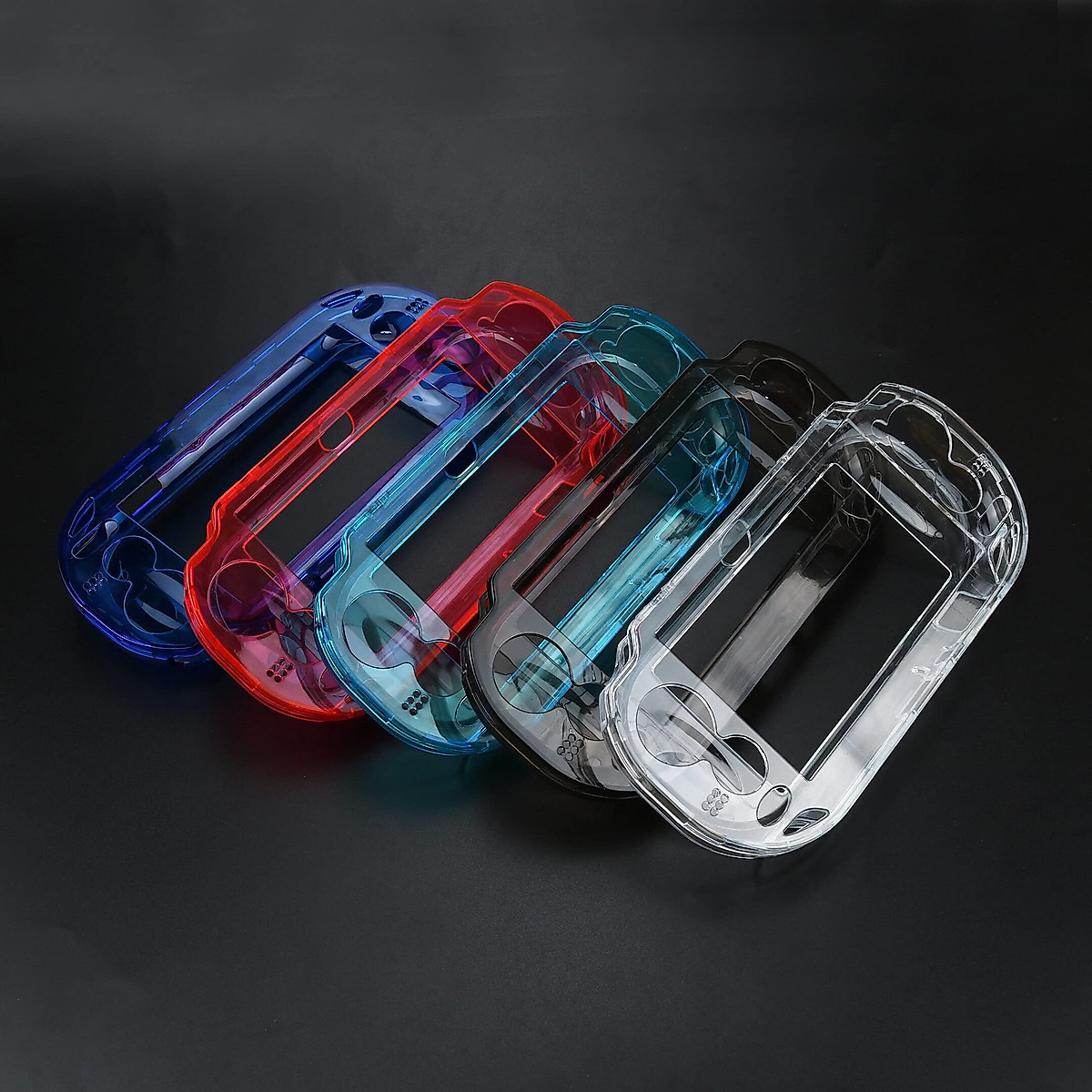 Crystal Transparent Clear Hard Case Protective Cover Skin Shell for PS Vita PSV 1000 (Red)