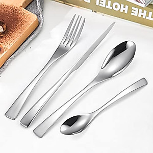 Silverware Set Flatware Set for 8 Stainless Steel Cutlery Set 32 Piece Include Upgraded Knife Spoon Fork for Restaurant Hotel Family Gatherings & Daily Mirror Polished Dishwasher Safe