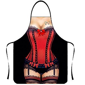 Cooking Funny Kitchen Chef Apron Baking Aprons for Women Men