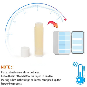 LotFancy Lip Balm tubes Empty, 60PCS 5.5ml (3/16 Oz), Clear Lip Balm Container Tubes with White Caps, BPA Free & Leak Free, Refillable