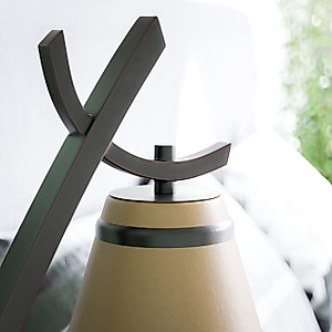 Kenroy Home 03332 Wright 1 Light Table Lamp with Oil Rubbed Bronze Finish, Casual Style, 24" Height, 13.5" Width, 7" Depth