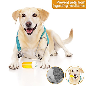 Prescription Reversible Thumb Tab Vials, Medicine Container, Pill Bottle, Prescription Pharmacy Vials Reversible Cap with Animal Pet Resistant (not Child Resistant) Open (20 Dram, 12pcs)