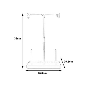 Generic Sewing Thread Organizer Stand with 3 Spools Holder, Green, 33cmx20.8cmx20.2cm
