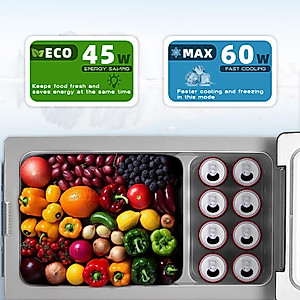 Alpicool CF55 Portable Freezer,12 Volt Refrigerator, 52 Quart (49.4 Liter) Fast Cooling 12V Car Fridge Freezer -4℉~68℉, Car Cooler, 12/24V DC and 100-240V AC for Outdoor, Camping, RV, Truck