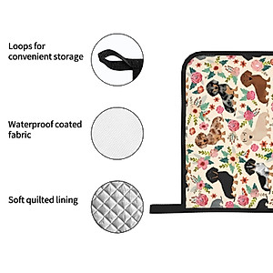 VERSAINSECT Oven Mitts and Pot Holders Heat Resistant 4 Pcs Sets Waterproof Non-Slip for BBQ Cooking Baking Grilling