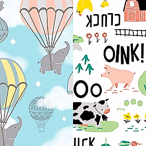 The Honest Company Clean Conscious Diapers | Plant-Based, Sustainable | Above It All + Barnyard Babies | Club Box, Size 1 (8-14 lbs), 80 Count